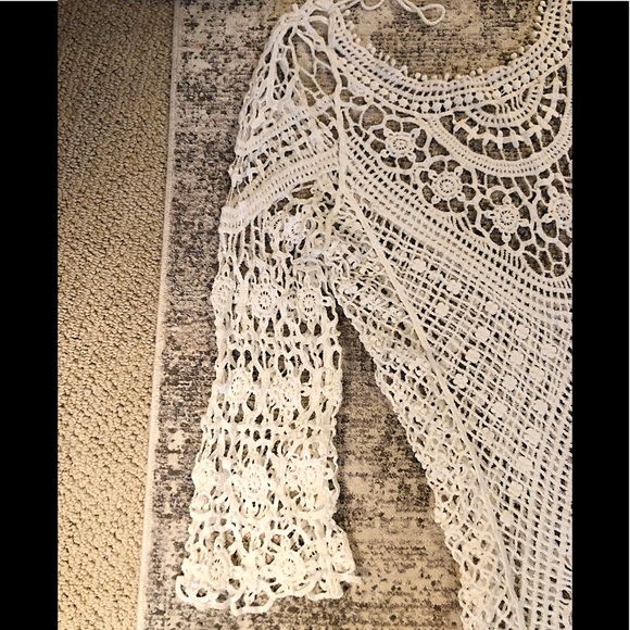 JEASONA | Swim | Jeasona White Crochet Lace Bathing Suit Coverup | Poshmark
